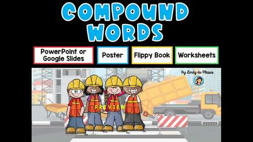 Compound Words PowerPoint / Google Slides, Worksheets, Poster & More!
