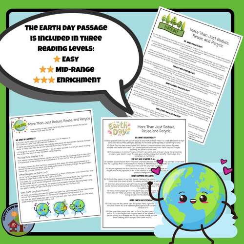 Earth Day Activities Bundle | Primary Source Reading Comprehension ...