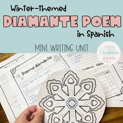Winter poetry writing activity Spanish - Escritura para el invierno o ...