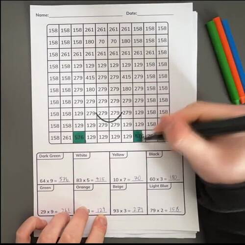 Adding Decimals | St Patricks Day Mystery Pictures by Transpose Learning