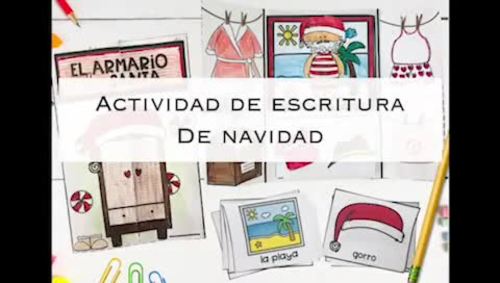Christmas Craft in Spanish | Actividad escritura de Navidad ...