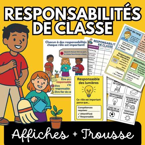 Responsabilités élèves à imprimer – Gestion classe et routine rentrée ...