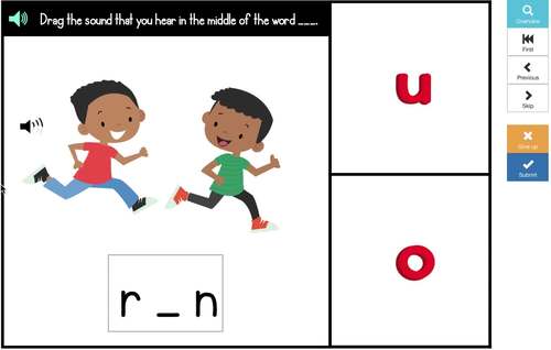 Middle Sounds | Science of Reading | Phonemic Awareness | BOOM CARDS