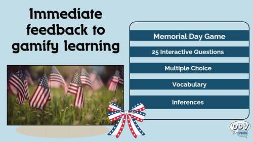 Memorial Day Game: Digital Interactive Middle School Speech Therapy ...