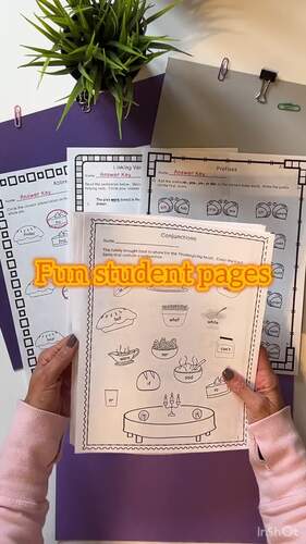 Thanksgiving Reading Packet, Language Arts by BXC Creations | TPT