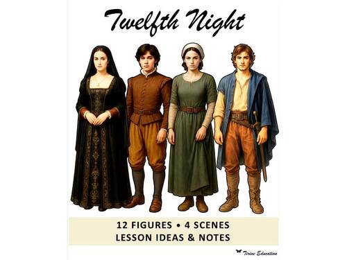 Twelfth Night Character Set, Interactive, Print-and-Go Group Project ...