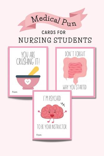 Funny Pun Cards for Medical and Nursing Students | Treats for Classroom