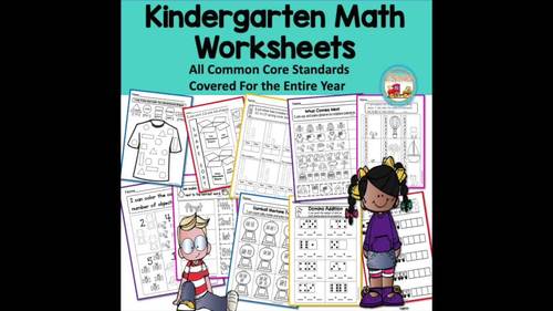Kindergarten Math Worksheets for Entire Year, All Common Core Standards ...