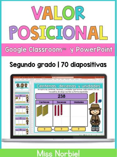 Valor Posicional para Google Slides™ | Place value in Spanish Second grade
