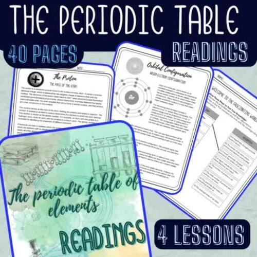 16 Readings - The Periodic Table - 4 Lessons Reading Comprehension ...