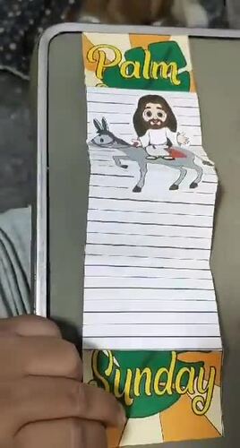 Palm Sumday Craft Flipbook Jesus Activities Christian Easter Holy week ...