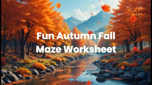 Fall Autumn Maze Activities, Fun Morning Work, Grades 6–12 | No Prep