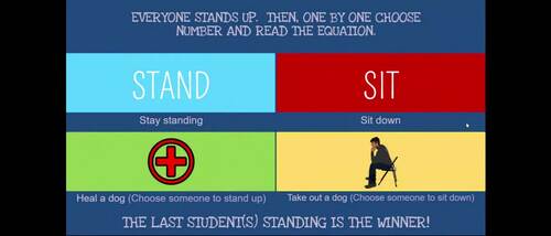 Multiply Multi-Digit Numbers (2-Digit x 1-Digit) Fun Math Stand or Sit ...