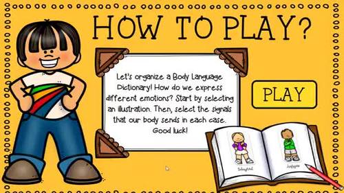 An INTERACTIVE Lesson on What My Body Language Tells My Friends, Grades 4-6