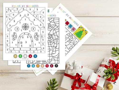 printable christmas colour by numbers