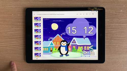 Comparing Numbers to 20 Google Classroom by CrazyCharizma | TPT