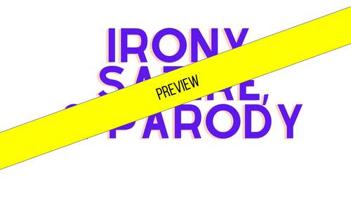 Irony, Satire and Parody PowerPoint and Worksheet by World History Wisdom