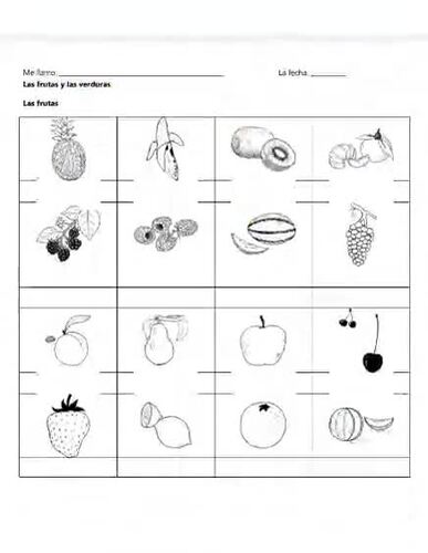 Las Frutas/Las Verduras - Spanish Fruits & Vegetables Lesson w/Notes ...