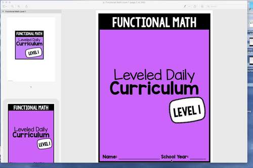 Functional Math Leveled Daily Curriculum {LEVEL 1} by The Autism Helper