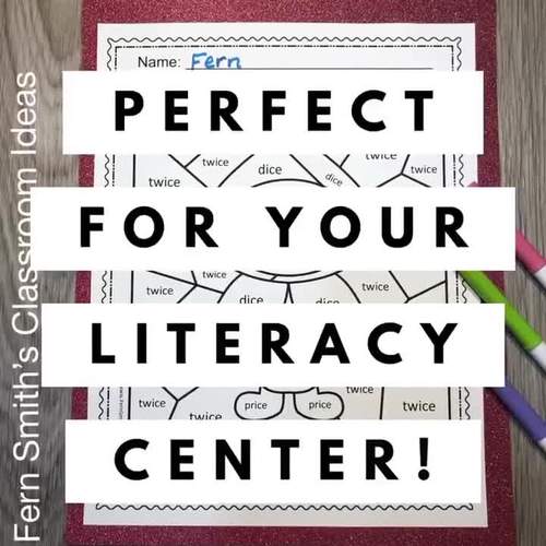 Long i Words The -ice Word Family Color By Code For Remediation | TPT