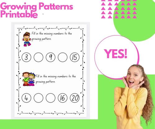 First Grade Math Workbook: Growing Patterns | TpT