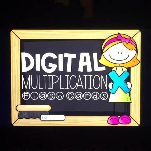 Digital Multiplication Flash Cards in PowerPoint {Answers Included}