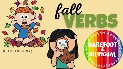 Fall Verbs Clipart - Grammar Clipart by Barefoot and Bilingual Clipart ...