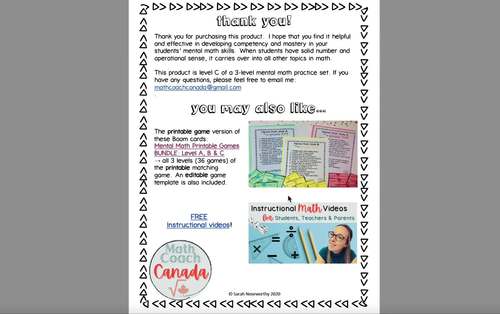 Strategies for Mental Math Boom Cards by Math Coach Canada | TPT