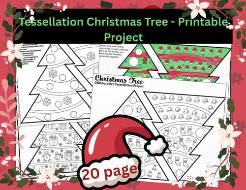 Tessellation Christmas Tree - Printable Project by FUN Teaching Garden