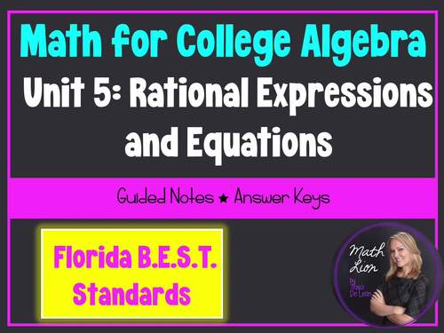 Math for College Algebra | Unit 5 Rational Expressions & Equations ...