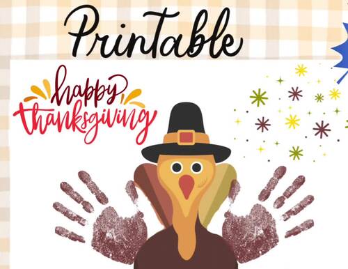 Turkey Handprint Craft Thanksgiving Preschool Activity Toddler ...