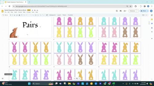 Easter Activities for Sorting & Matching Expansion Pack Bunny Bums