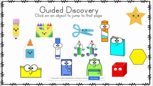 Guided Discovery for introducing school materials-slideshow and handouts