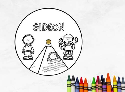 Gideon Bible Lesson Spinning Wheel, Sunday School Craft by ...
