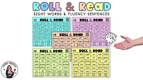 Second Grade Sight Words and Fluency Sentences Worksheets | Roll and ...