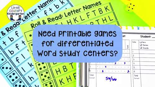 Roll and Read Bundle: Sight Words, Letters, CVC Words & More | TpT