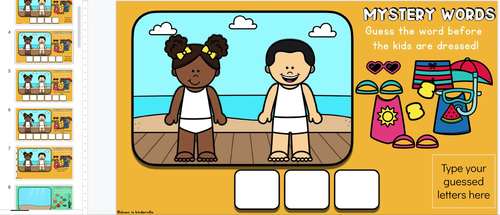 Digital Sight Word Game- Summer for Google | Fun Summer School Activities