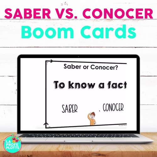 SABER vs CONOCER Spanish Boom Cards | Digital Task Cards by La Profe Plotts