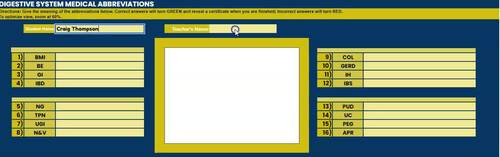 Digestive System Medical Abbreviations Digital and Print Activity