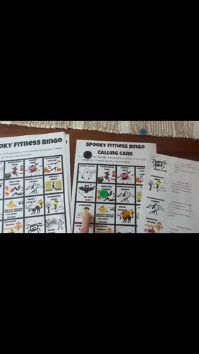 Spooky Fitness Bingo | Halloween PE Game for Kids | 10 Unique Cards ...