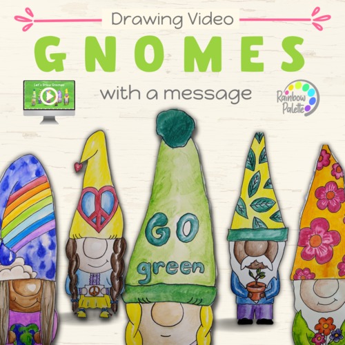 Back to School Gnome Art Project Directed Draw Symbols | TPT
