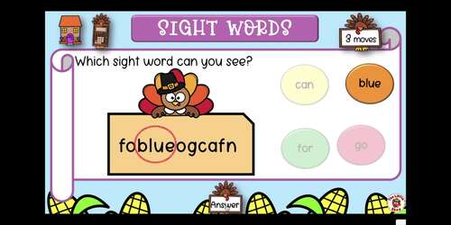 Thanksgiving Kindergarten ELA Build-A-Turkey Game + Printable Worksheet