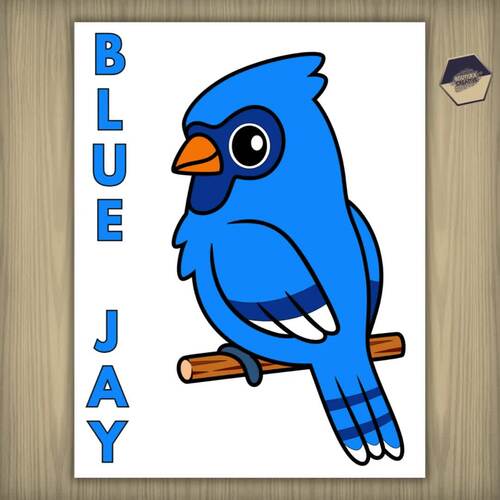 Blue Jay Craft Activity | Bird Cut and Paste Template | Spring Crafts