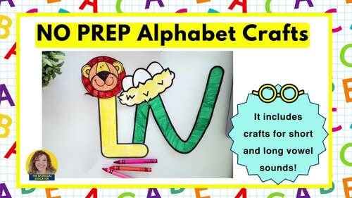No Prep Alphabet Crafts in English Literacy Activities | TPT