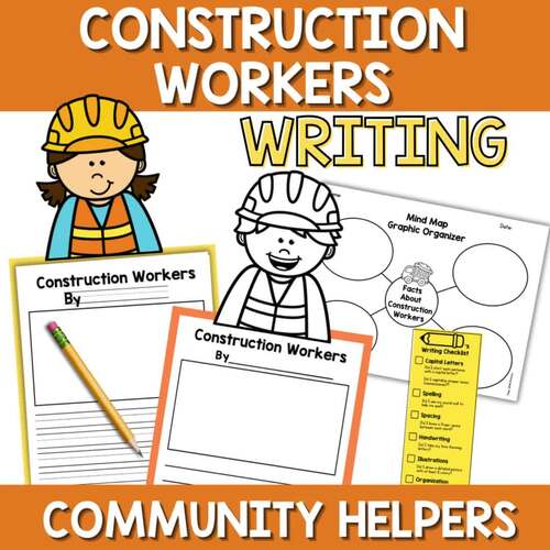 Community Helpers Construction Workers Writing | Project Craft Activity