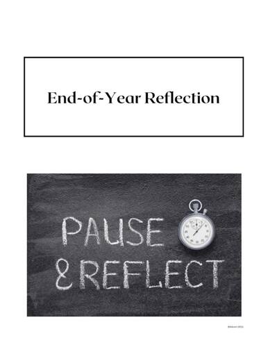 End-of-Year Reflection Template - Editable by The EFL Classroom Today