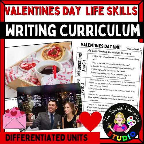 Valentine's Day activities writing center Special Education Writing ...