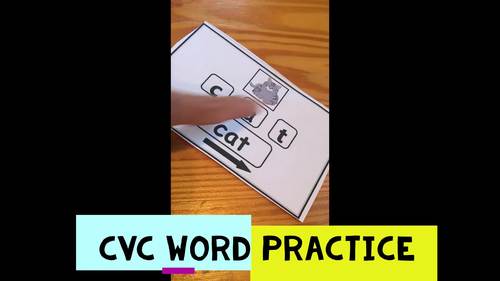 CVC Reading Word Practice Segmenting Blending Autism ABA Phonics