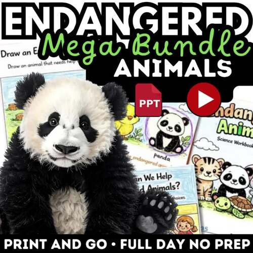 Endangered Animals Activities Bundle | Ocean Conservation Earth Day ...