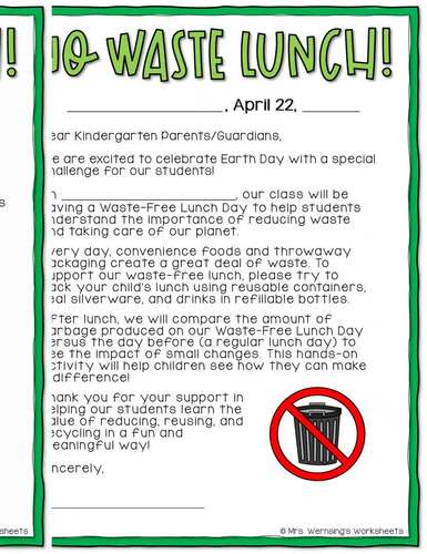 Earth Day Lesson for Kindergarten! by Mrs Wernsings Worksheets | TPT